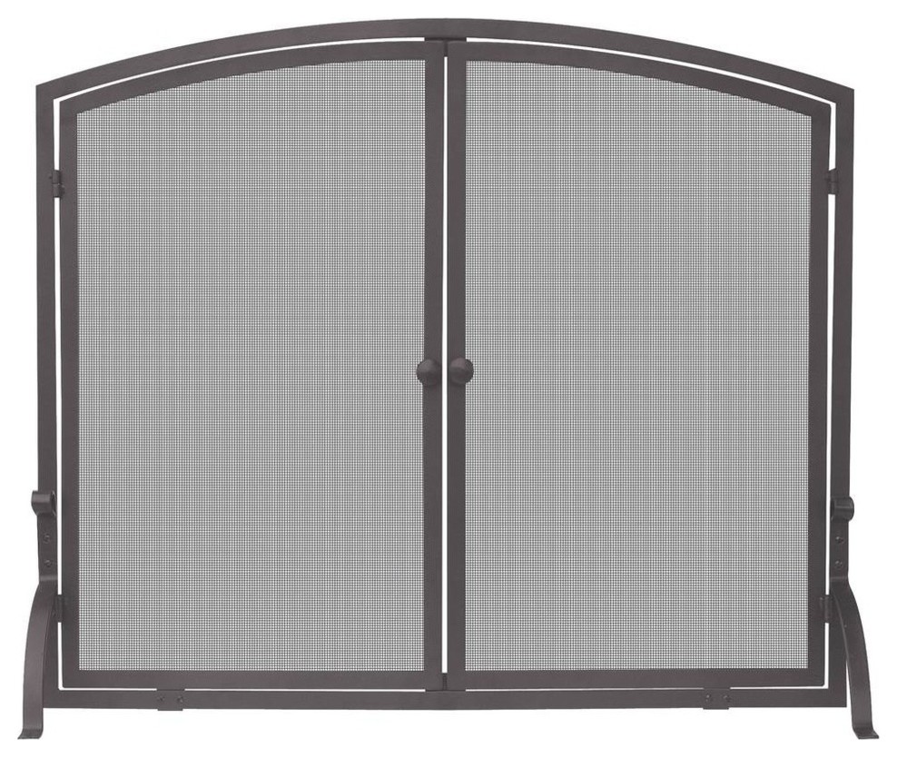 Single Panel Bronze Screen - Traditional - Fireplace Screens - by ...