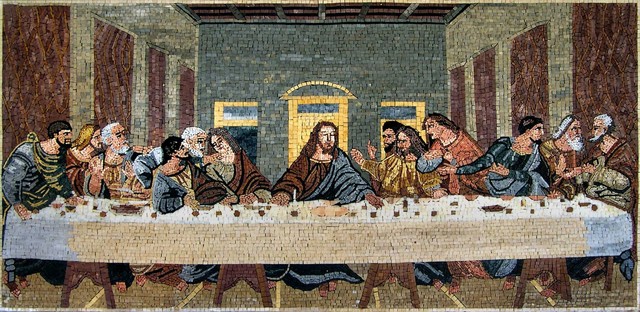 Last Supper Reproduction Mosaic, 126" x 63" - Traditional - Tile Murals ...