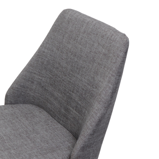 GDF Studio Mable Fabric Dining Chairs With Wood Finished Legs, Set of 2 ...