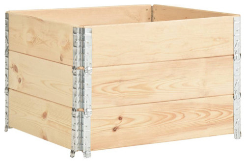 vidaXL 3x Pallet Collars Solid Wood Pine Stacking Storage Pallet Box ...