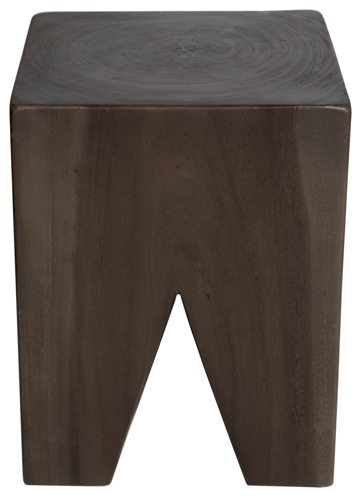 Armin Solid Wood Accent Stool - Transitional - Accent And Garden Stools ...