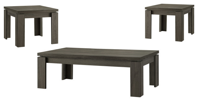Cain 3-piece Occasional Table Set Weathered Grey - Transitional ...