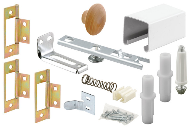 Bi-Fold Closet Track Kit 36" 2 Door Hardware Pack - Traditional - Door ...