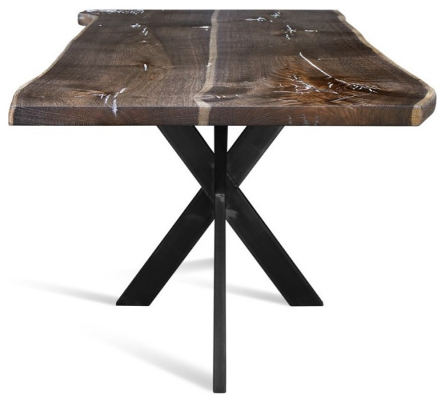 BANUR-104 Solid Wood Dining Table - Rustic - Dining Tables - by MAXIMAHOUSE | Houzz