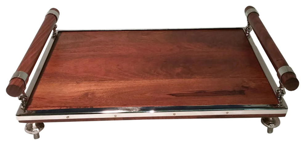 Elegance Rectangular Tray, Wood - Transitional - Serving Trays - by ...