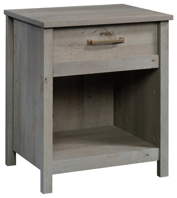 Sauder Cannery Bridge Engineered Wood Bedroom Nightstand in Lintel Oak ...