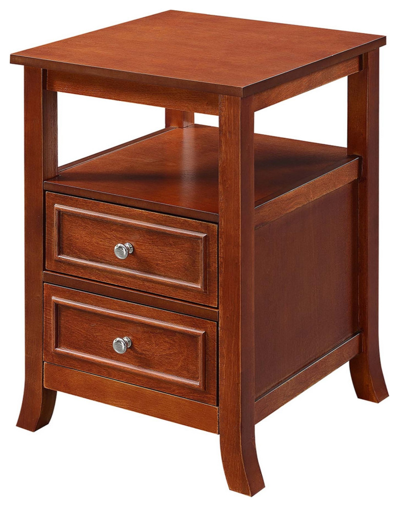 Melbourne 2 Drawer End Table With Shelf - Transitional - Side Tables ...