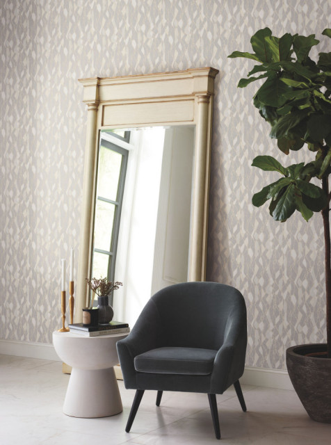 Gray Stained Glass Wallpaper - Contemporary - Wallpaper - by York ...