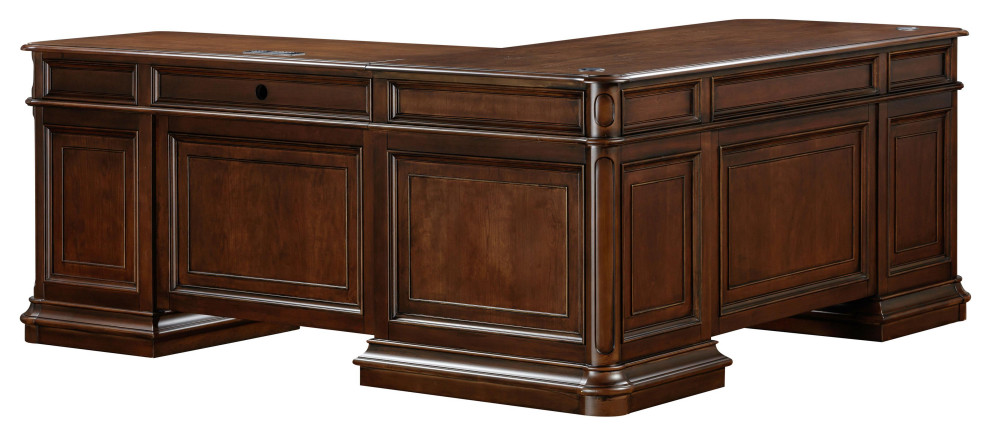 Roanoke Cherry L Desk - Cherry - Traditional - Desks And Hutches - by ...