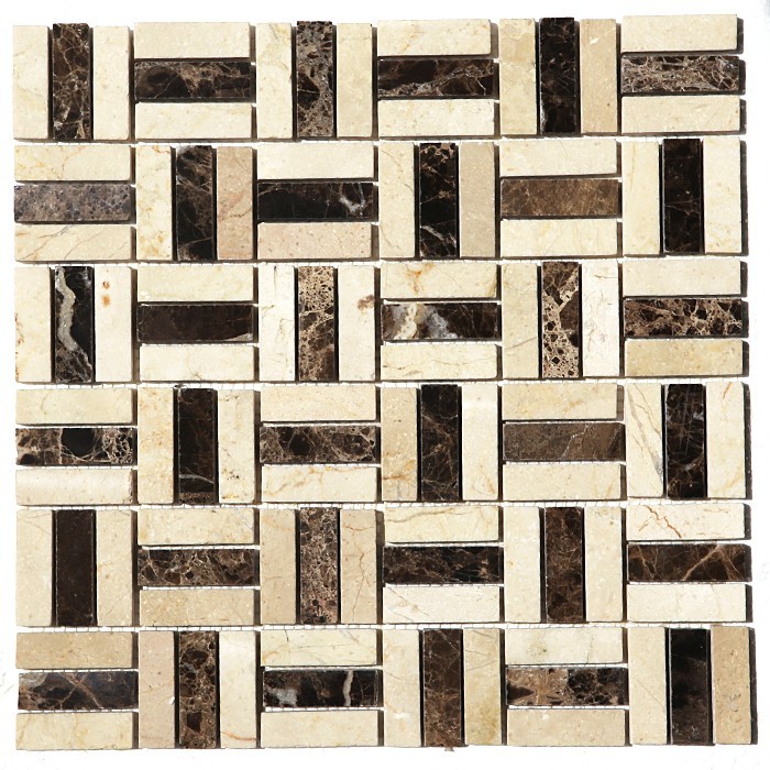Polished Checker Mocha Marble Tile - Contemporary - Mosaic Tile - by ...