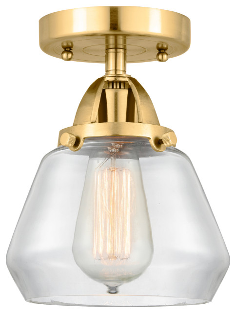 Innovations 288-1C-SG-G172-LED Fulton 1 Light Semi-Flush Mount, Satin ...