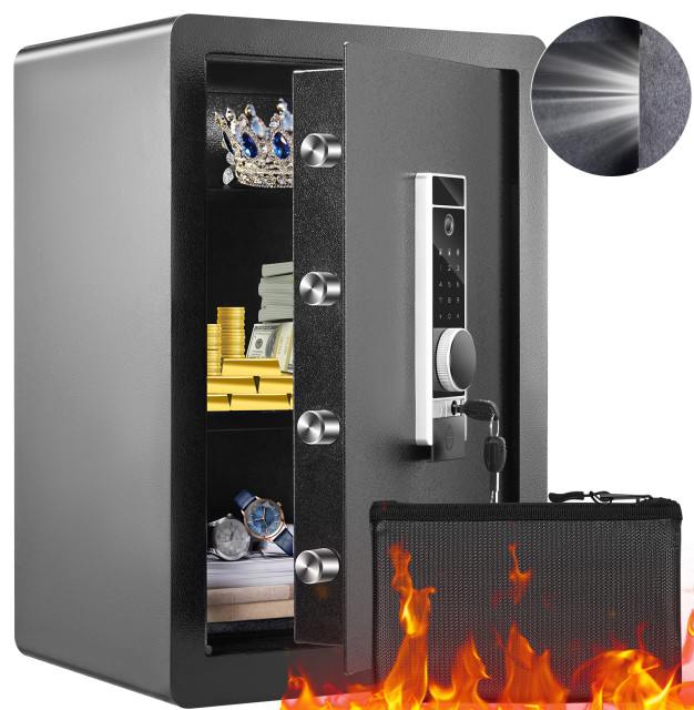 VEVOR Safe 2.2 Cubic Feet Home Safe Steel for Cash Gold 15.75x13x23.6 ...