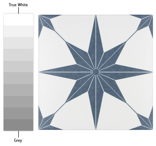 Stella Porcelain Floor and Wall Tile, Azul, Sample - Contemporary ...