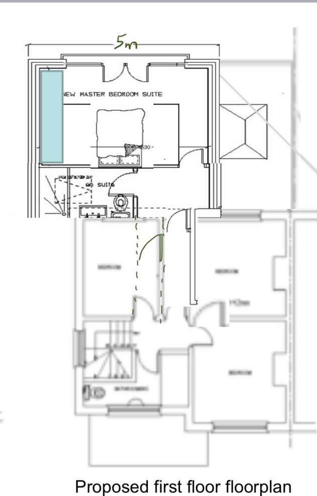 5x5m bedroom suite - what layout?