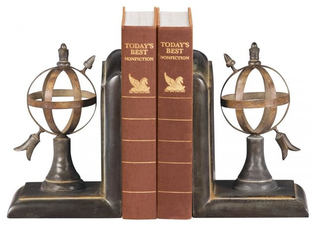 Pair Arrow And Sphere Bookends - Contemporary - Bookends - by Beyond ...