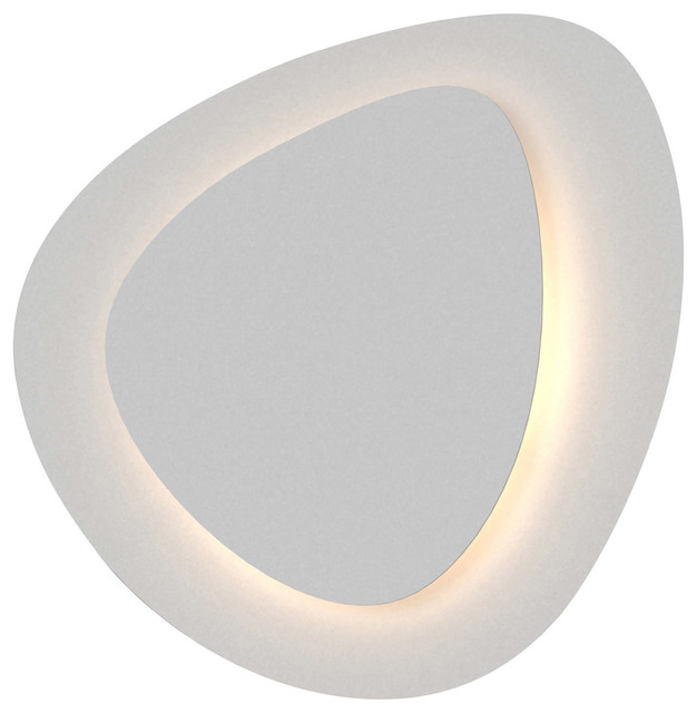 Abstract Panels Architectural Large 2-Plate LED Sconce in Textured ...