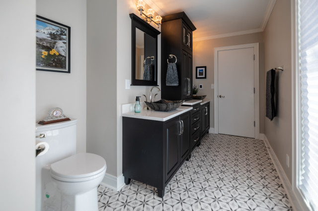 Eden Bath Master Bathroom with Stone Vessel Sinks - Contemporary - Bathroom - Cedar Rapids - by ...
