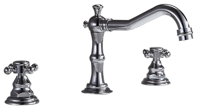 Traditional Double Handle Bathroom Widespread Sink Faucet Victorian ...