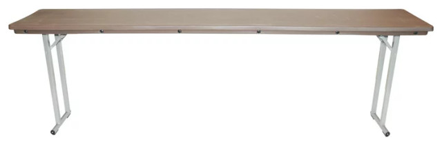 Large Folding Table, Recessed Steel Legs & Spacious Rectangular Top ...