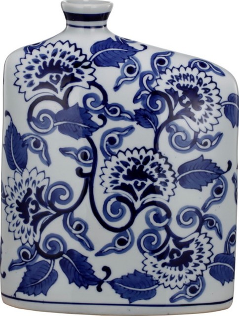 Flower Designed Flask Shape Vase - Traditional - Vases - by Benzara Inc ...