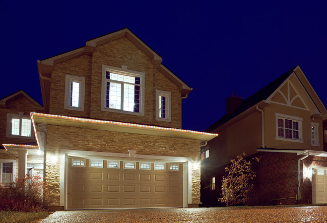 75-Watt Single Cylinder Adjustable Security Flood Light - Transitional ...