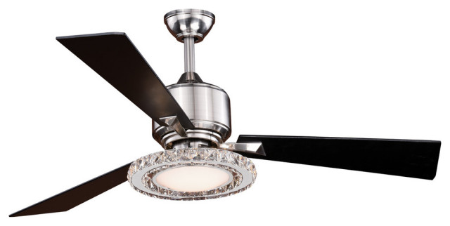 Clara 52" Ceiling Fan in Brushed Nickel - Contemporary - Ceiling Fans ...