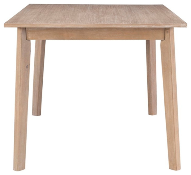 Linon Miles Wood Dining Table in Natural Brown - Transitional - Dining ...