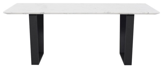 Lazzaro Dining Table white marble - Transitional - Dining Tables - by Virgil Stanis Design | Houzz