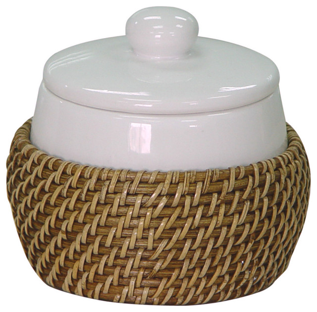 Bathroom Cotton Jar Ceramic 701098 - Traditional - Bathroom Organizers ...