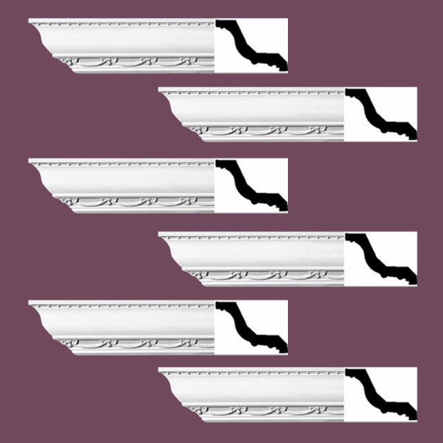 Ornate Cornice White Urethane Williamstown Design 6 Pieces Totaling 564 ...