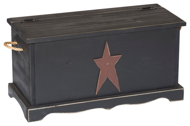 Farmhouse Pine Storage Chest - Southwestern - Accent Chests And ...