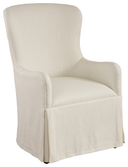 Aliso Upholstered Host Chair WithCasters - Transitional - Armchairs And ...