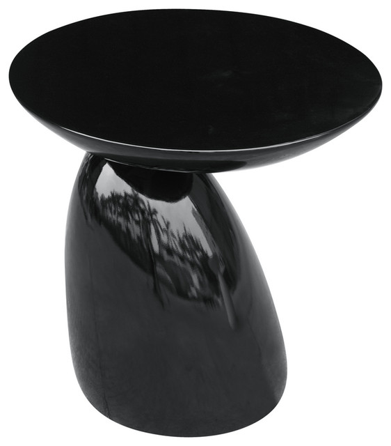 Modern Classics Oval End Side Table, Black, 20"H x 23"W x 23"D ...
