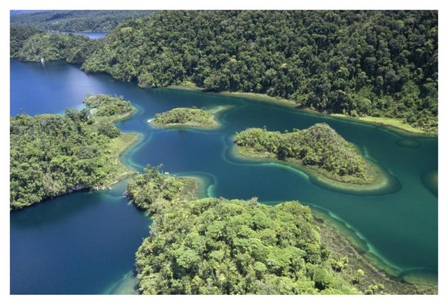 "Islands at Southeast End of Lake Kutubu in the Highlands" Wall Art, 38 ...