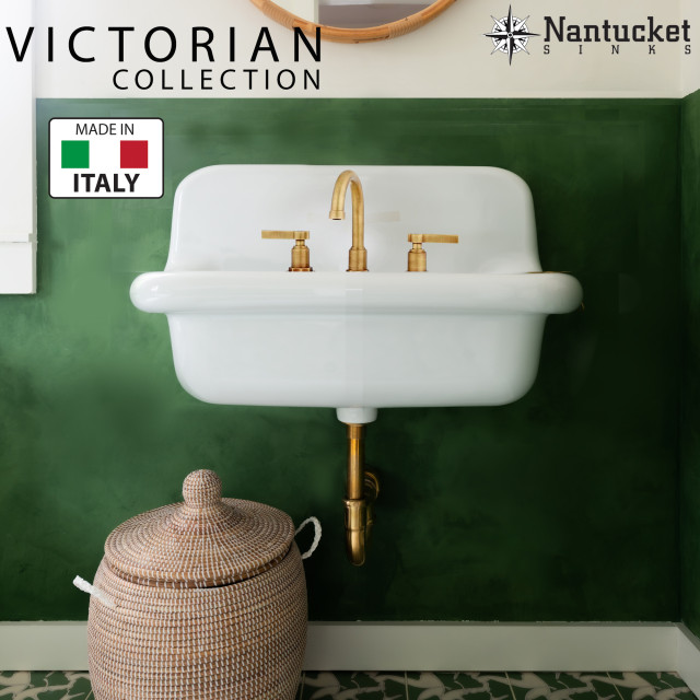 Nantucket Sinks 14" Fireclay Wall-mount Bath Sink - Contemporary - Bathroom Sinks - by Nantucket ...