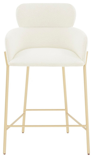 Safavieh Couture Charlize Velvet Counter Stool - Midcentury - Bar Stools And Counter Stools - by ...