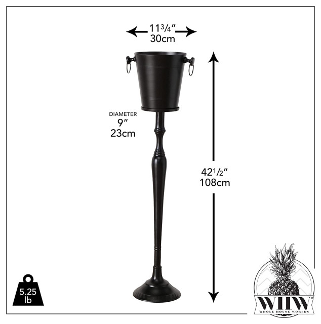 Black Luxurious Grand Hotel Champagne Bucket - Traditional - Ice Tools ...