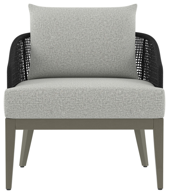 Capri Lounge Chair Smoke Grey Copacabana Marble - Beach Style - Outdoor ...