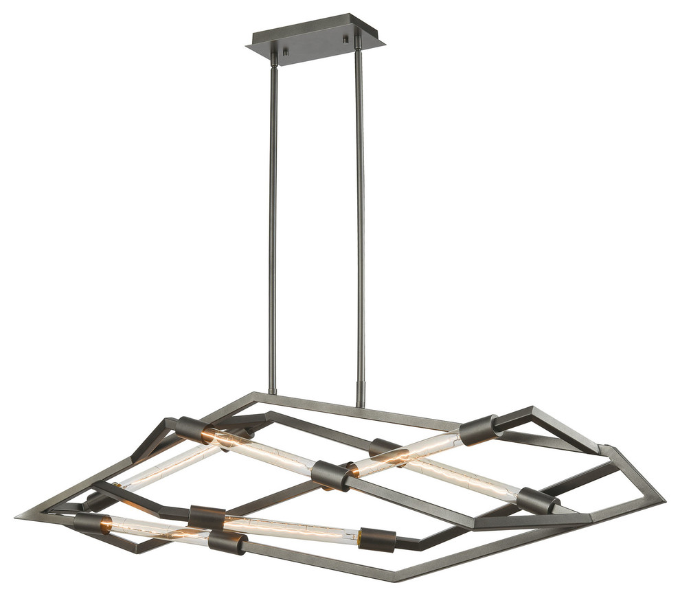 ELK Lighting Freeform 6-Light Island Light - 11861/6 - Industrial ...