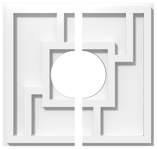Knox Architectural Grade PVC Contemporary Ceiling Medallion, 12"OD x 4 ...