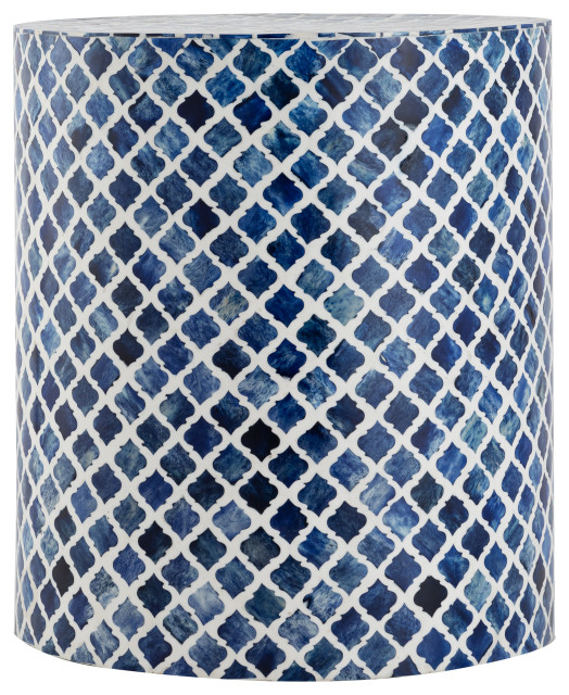Coyle Accent Table Blue - Mediterranean - Side Tables And End Tables ...