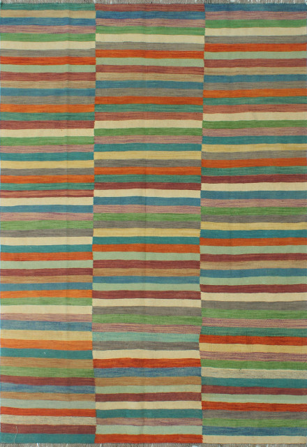 Winchester Kilim Anicia Rust Rug, 6'10 x 9'11 - Contemporary - Area ...