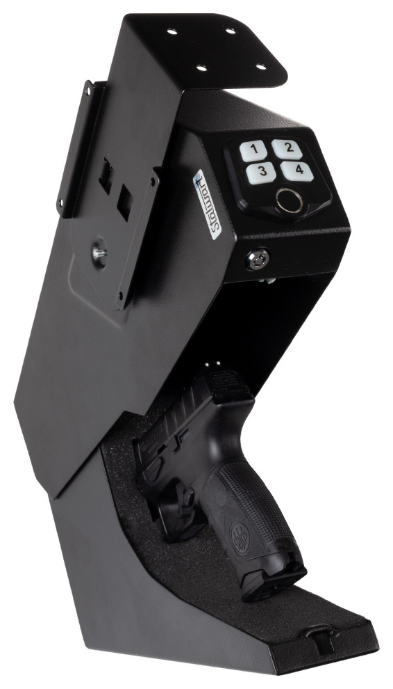 Desk Mount Gun Safe Heavy-Gauge Steel Lock Box Biometric Safe - Home ...