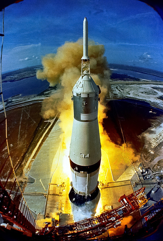 Launch of the Huge, 363-Feet Tall Apollo 11, 16 July 1969 Print, 8" x 10" - Contemporary ...