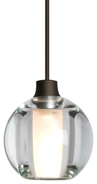 Besa Lighting 1XT-BOCA5CL-LED-BR Boca 5 - 4.75" 6W 1 LED Cord Pendant ...
