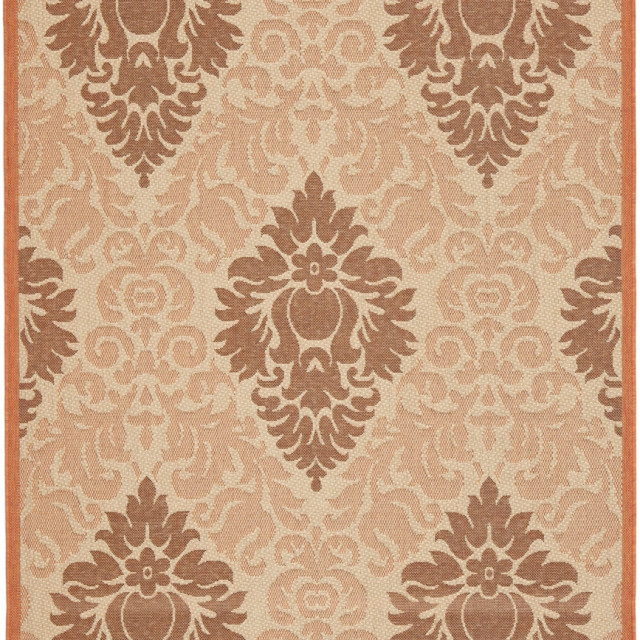 Safavieh Outdoor Cy7133-11A7 Courtyard Cream / Terracotta Rug, 8' x 11 ...