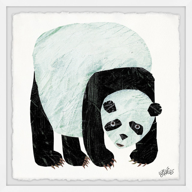 "Panda Bear" Framed Painting Print, 32"x32" - Asian - Prints And ...