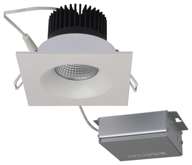 12 Watt LED Downlight - 3.5 in. - 120 Volt - Square - Remote Driver ...