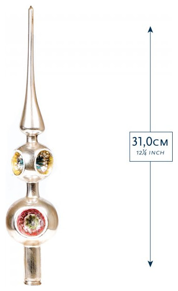 Marolin Vintage Mouthblown Christmas Glass Reflex Tree Topper ...