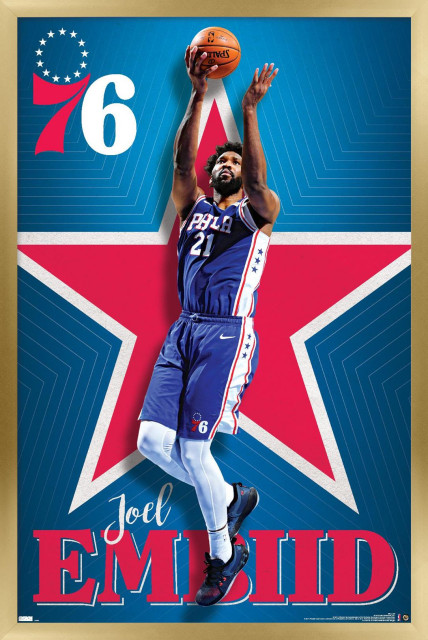 NBA Philadelphia 76ers - Joel Embiid 20, 14.725" x 22.375 ...